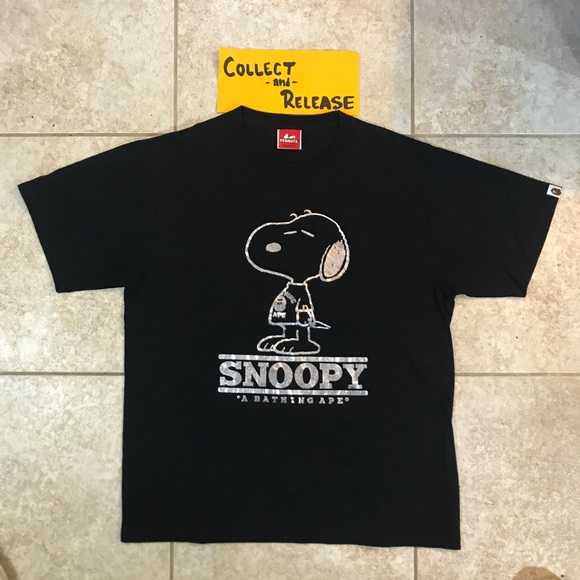 Bape | Shirts | Bape X Peanuts Metallic Snoopy T Size Xl | Poshmark
